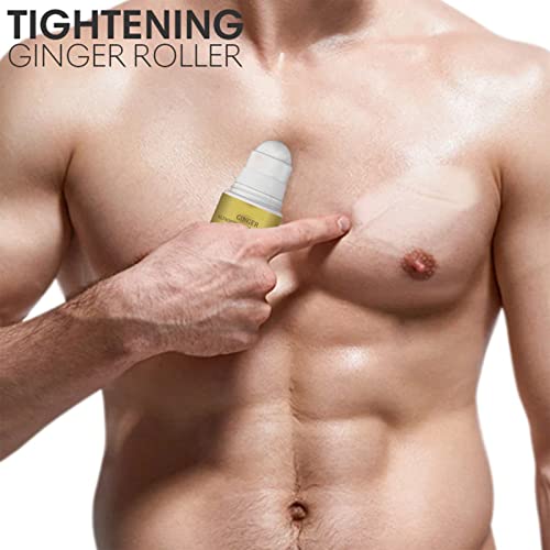 TURSHI Gynecomastia Firming Ginger Roller,2023 New Gynecomastia Tightening Ginger Cream,Firming Ginger Breast Firming Down Cellulite for A Better Physique Make Them Firmer Cleansing Oil