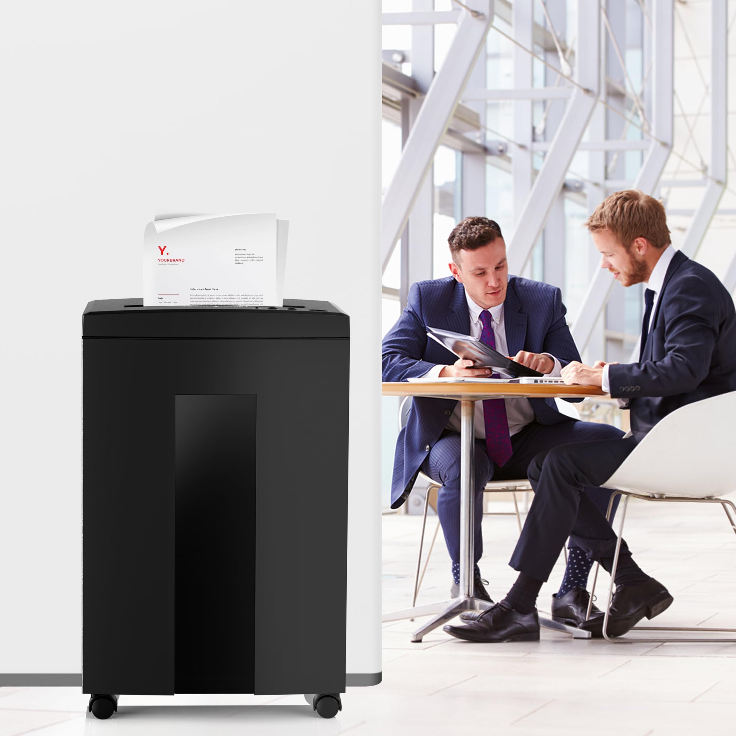 WOLVERINE 18-Sheet 60 Mins Running Time Cross Cut High Security Level P-4 Heavy Duty Paper/CD/Card Ultra Quiet Shredder for Home Office with 6 Gallons Pullout Waste Bin SD9113(Black ETL)