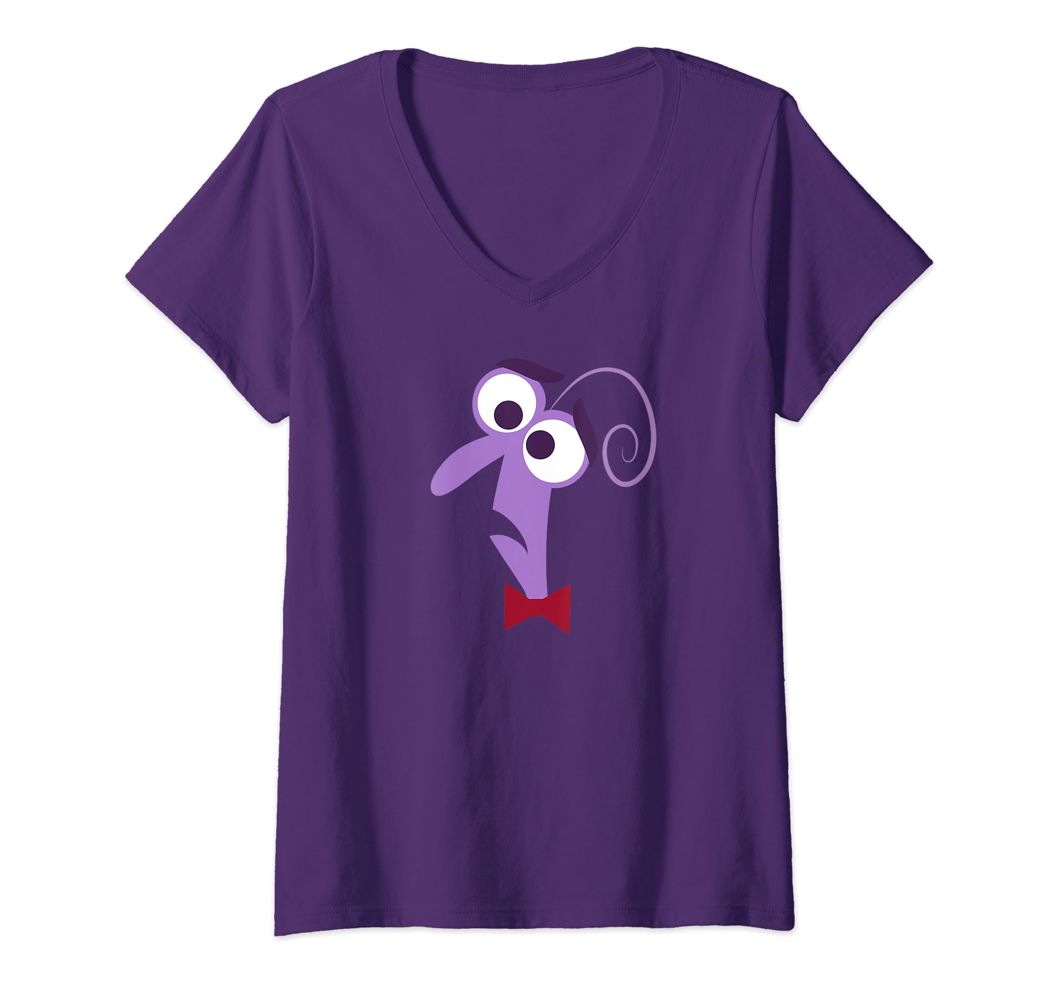 Womens Disney and Pixar’s Inside Out Fear Purple V-Neck T-Shirt
