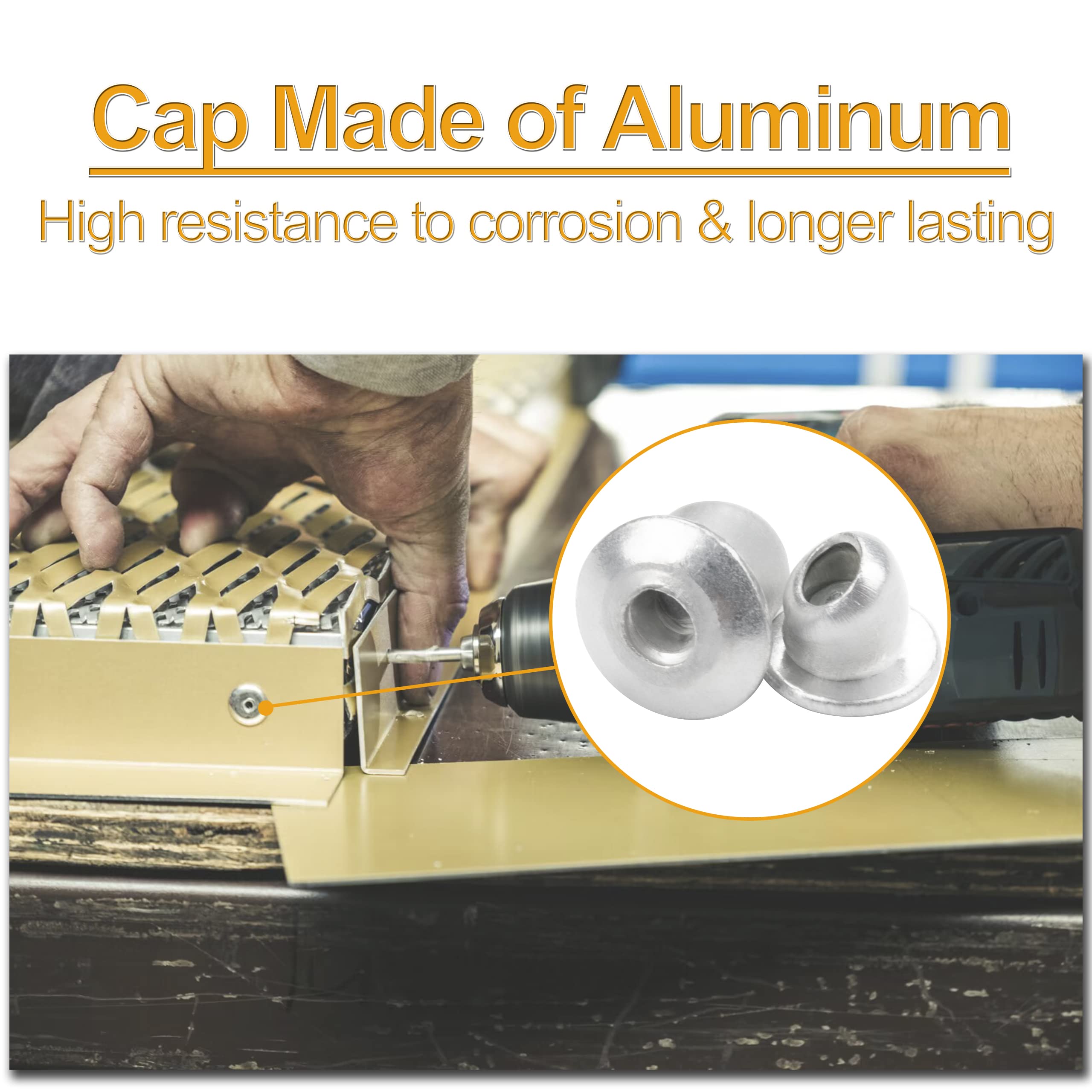KURUI Pop Rivets Assortment Kit, 190PCs Aluminum Rivets Set in 8 Sizes 1/8*1/4", 1/8*5/16", 1/8*3/8", 1/8*1/2", 3/16*1/4", 3/16*5/16", 3/16*1/2", 3/16*5/8", Blind Rivets for Metal with Organizer