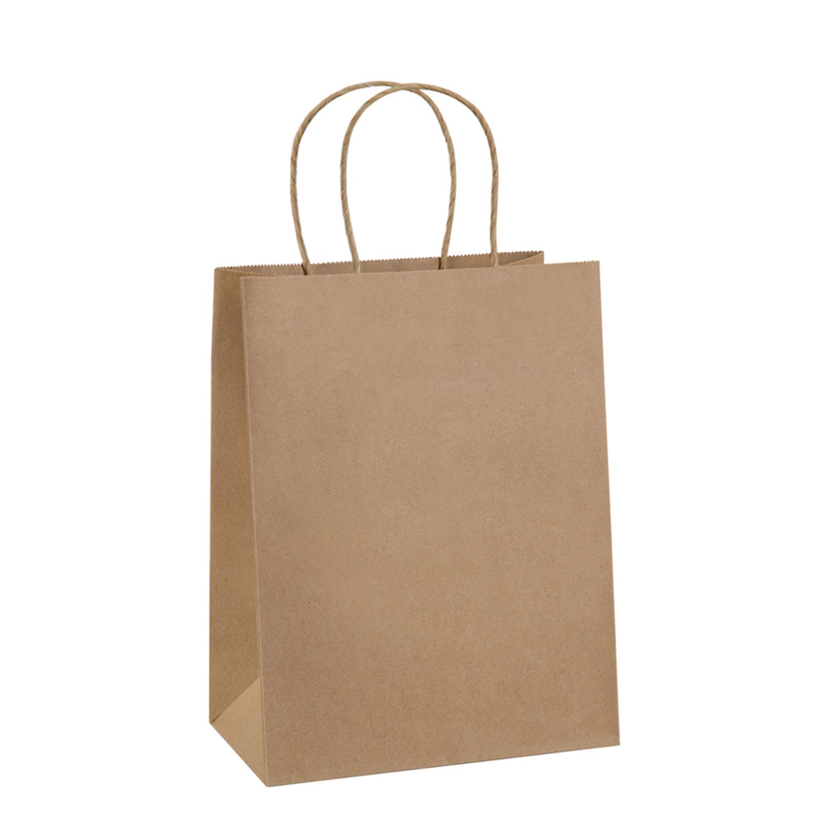 Paper Bags 8x4.75x10.5 100Pcs BagDream Gift Bags, Shopping Bags, Kraft Bags, Retail Bags, Party Bags, Brown Paper Bags with Handles Bulk