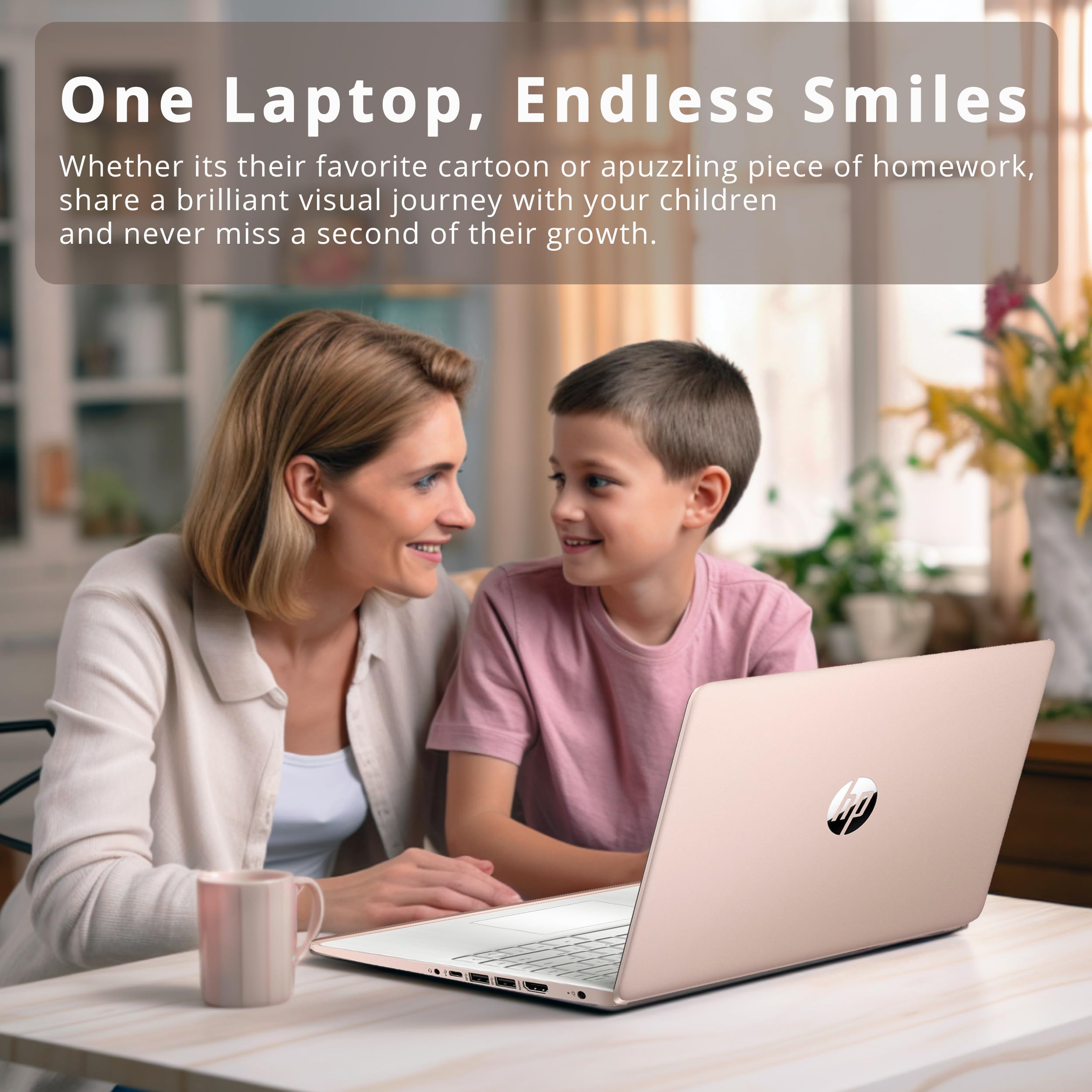 HP 2022 Stream 14" HD BrightView Laptop, Intel Celeron N4120 Processor, 8GB RAM, 320GB Storage(64GB eMMC+256GB Micro SD), Intel HD Graphics, 720p Webcam, 1 Year Office 365, Rose Gold, Win 11