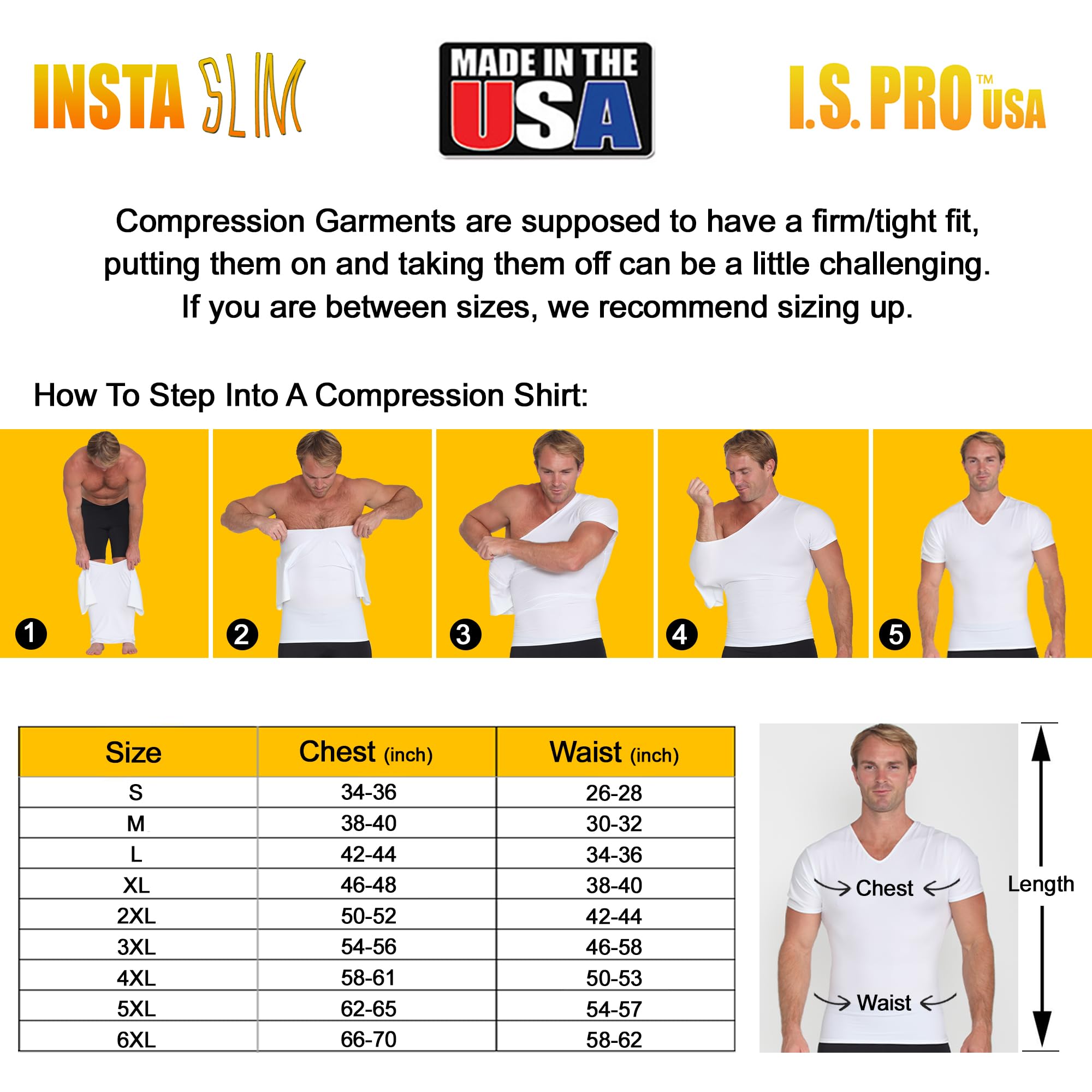 Insta Slim Mens Compression Sleeveless V Neck Muscle Shirt- Slimming Body Shaper Undershirt (Medium, Nude)