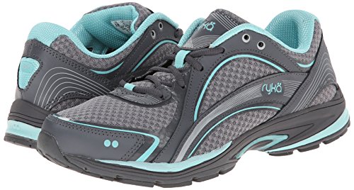 Ryka Women's Sky Walk Walking Shoe, Frost Grey/Aqua Sky/Iron Grey, 9.5 M US
