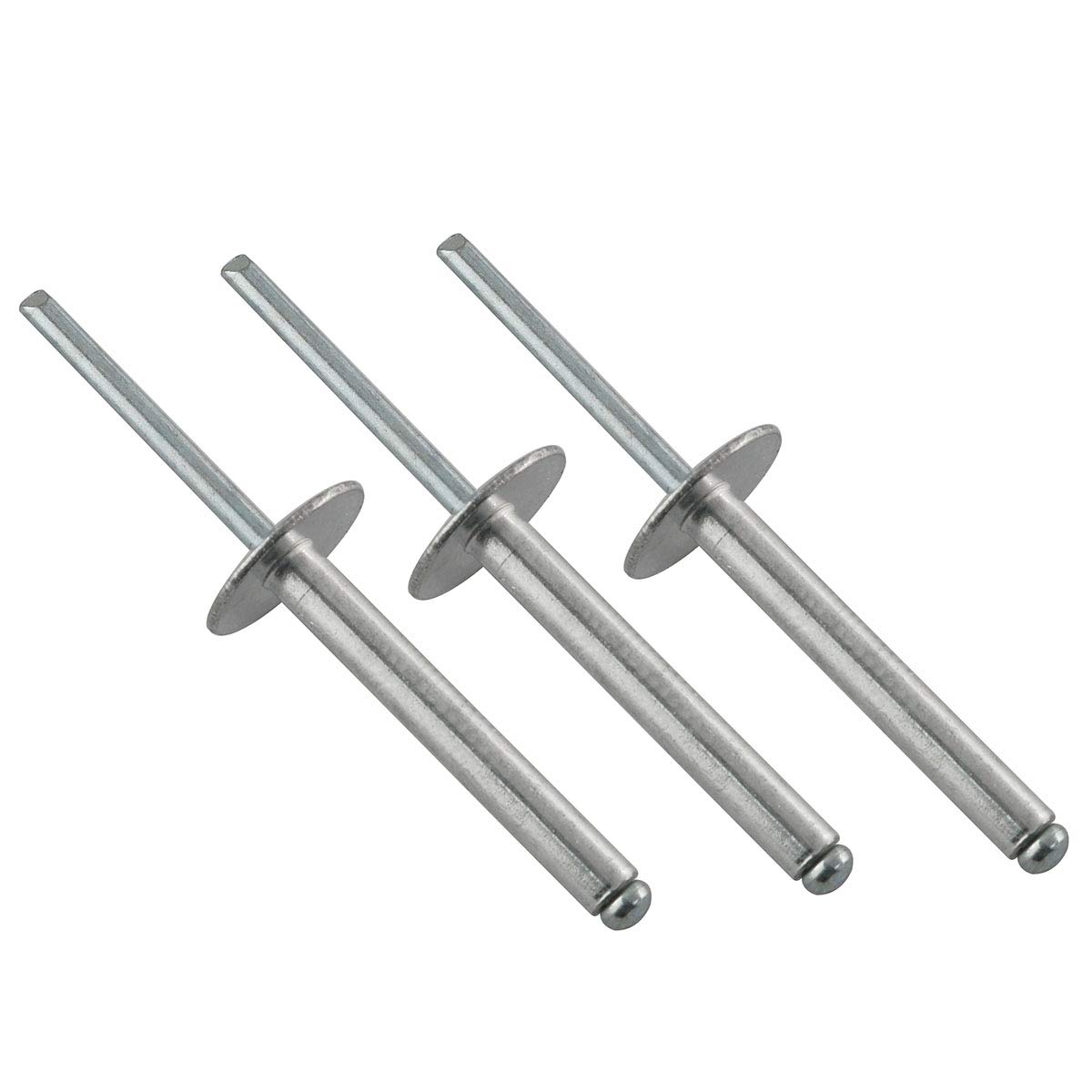 E-outstanding Core Pulling Rivet 60PCS 3/16x1-3/8inch(4.8x35mm) Large Flange Aluminum Blind Rivet Self-Plugging Open End Decorating Fastener Nails Pop Rivets
