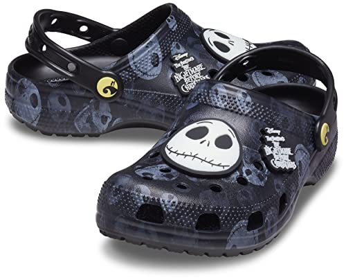 Crocs unisex adult Men's and Women's Classic Disney the Nightmare Before Christmas Clog, Jack Skellington, 6 Women 4 Men US