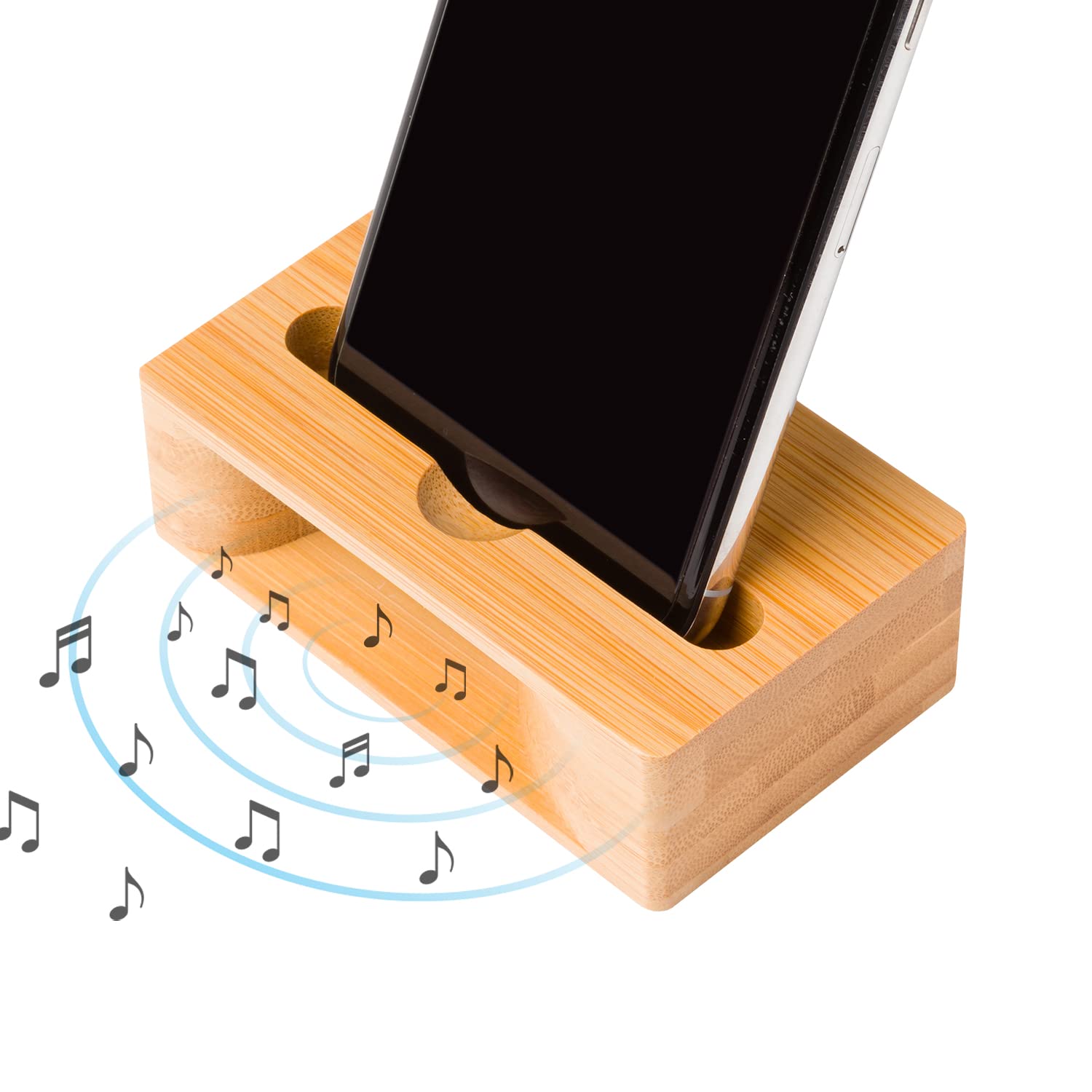 C-SLIDE Mini Wooden Bluetooth Speaker & Wooden Cellphone Amplifier Stand