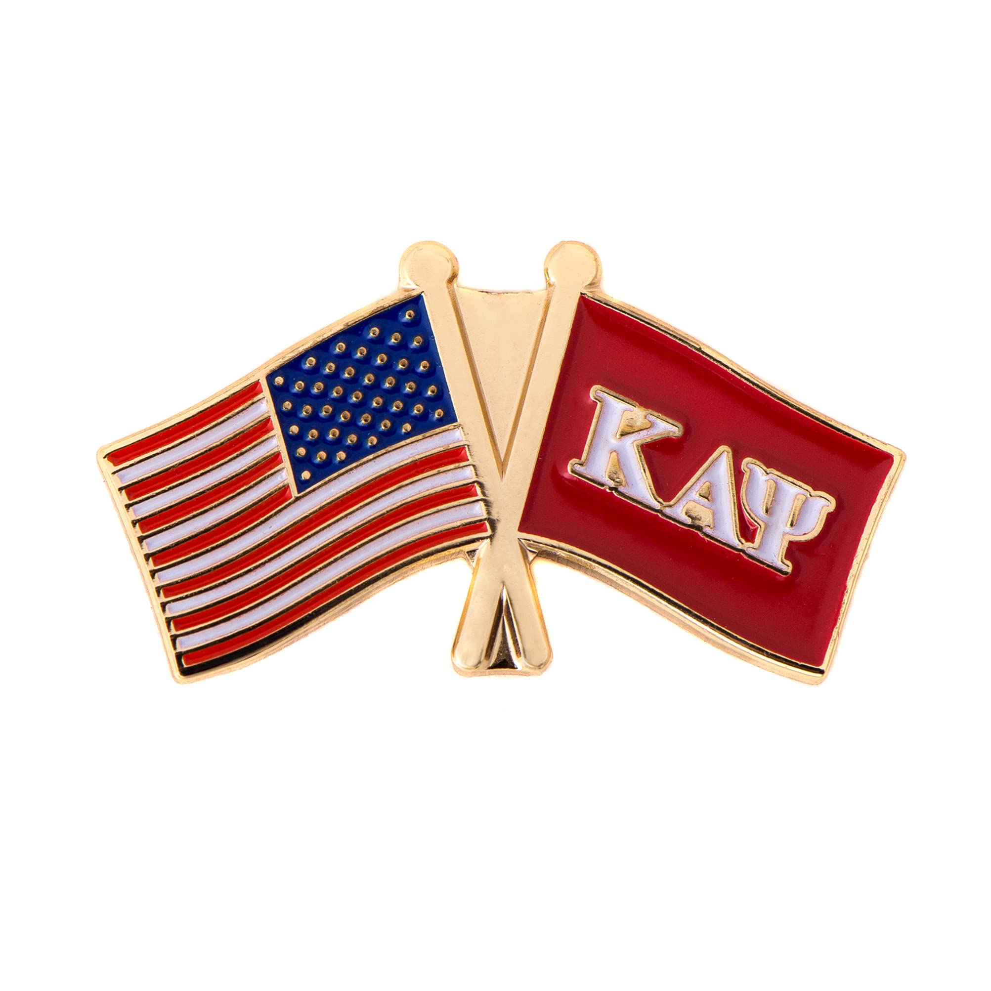 Desert Cactus Kappa Alpha Psi Lapel Pin USA Greek Letter Fraternity Enamel Nupes (Double Flag Pin)