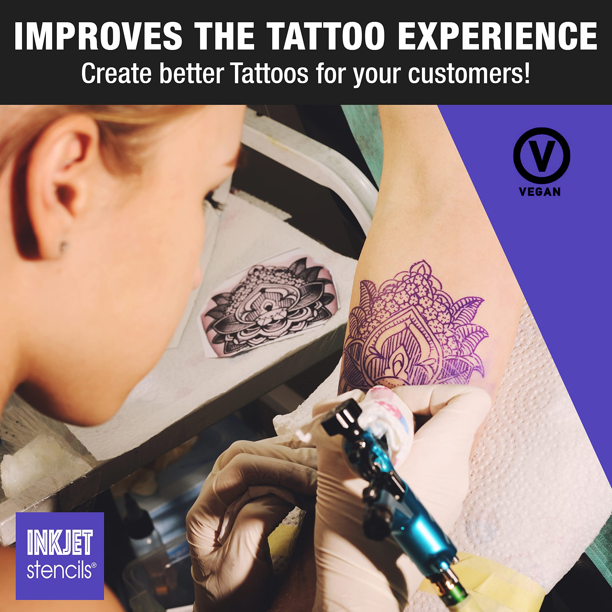 Tattoo Inkjet Stencil Ink - Revolutionary Stencils Printer Ink for Tattoos - 4 Oz Bottle