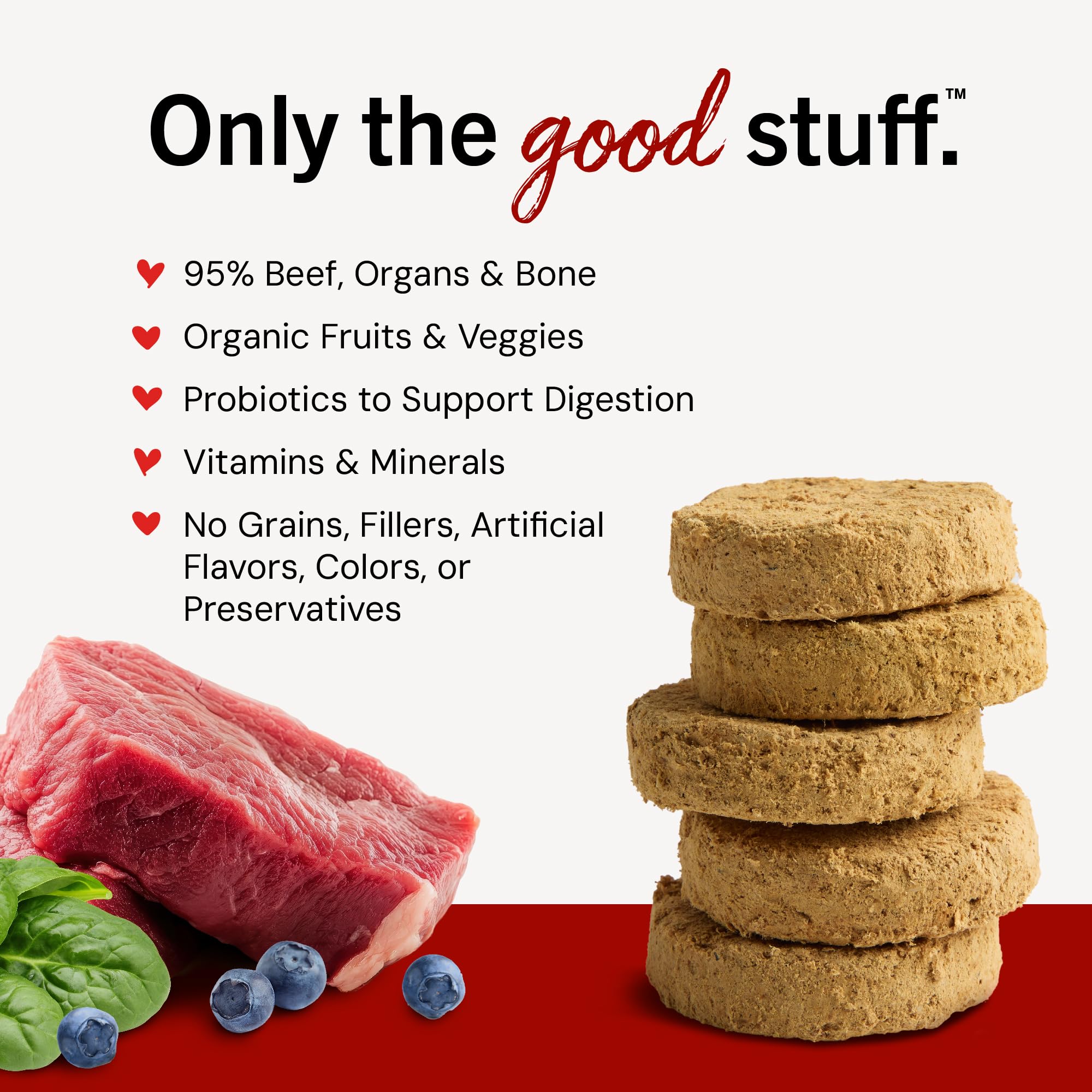 Stella & Chewy’s Freeze Dried Raw Dinner Patties – Grain Free Dog Food, Protein Rich Stella’s Super Beef Recipe – 14 oz Bag
