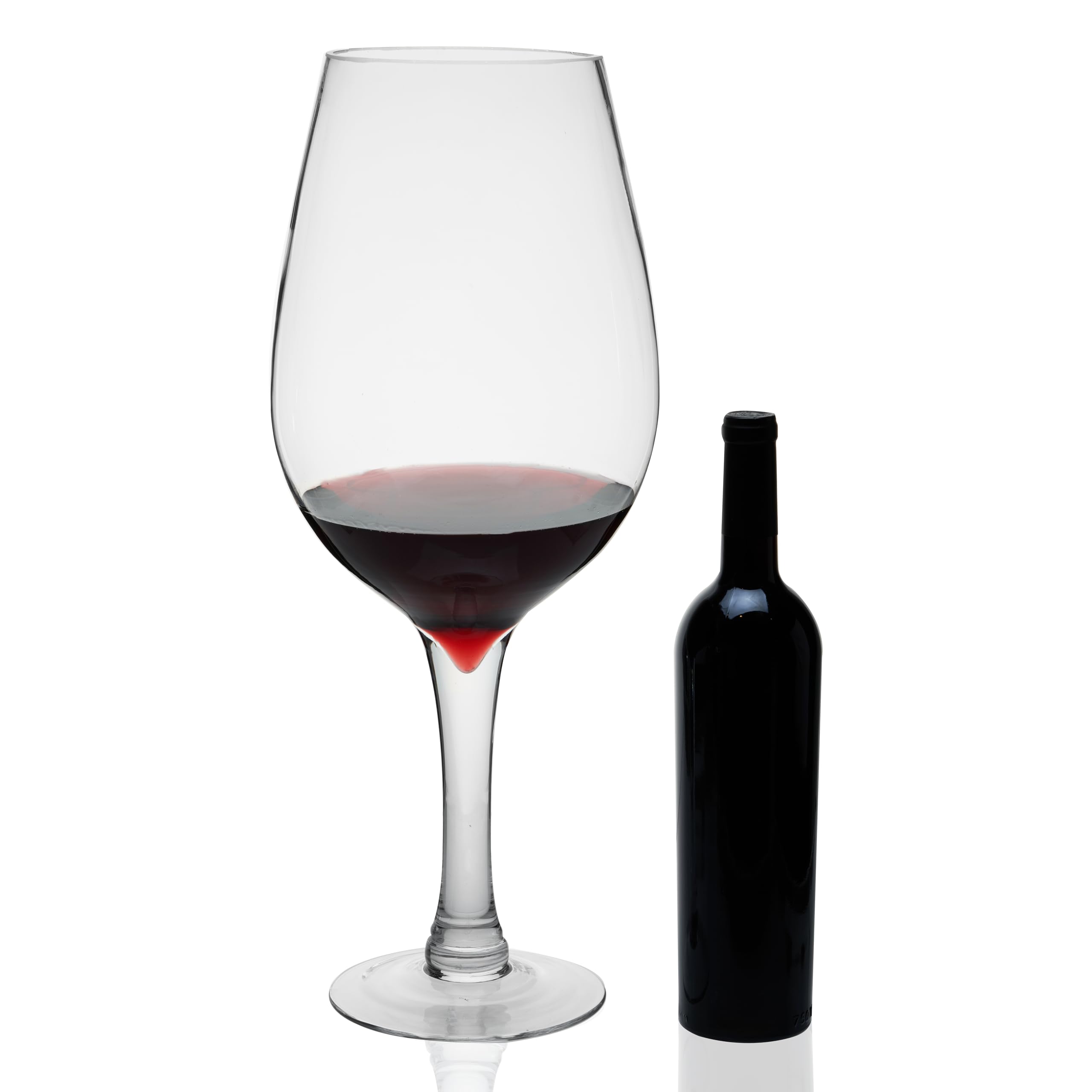True Big Bordeaux Glass Bottle Giant Display Holder, Home Decor Accessory Gift, 1.5 gallon