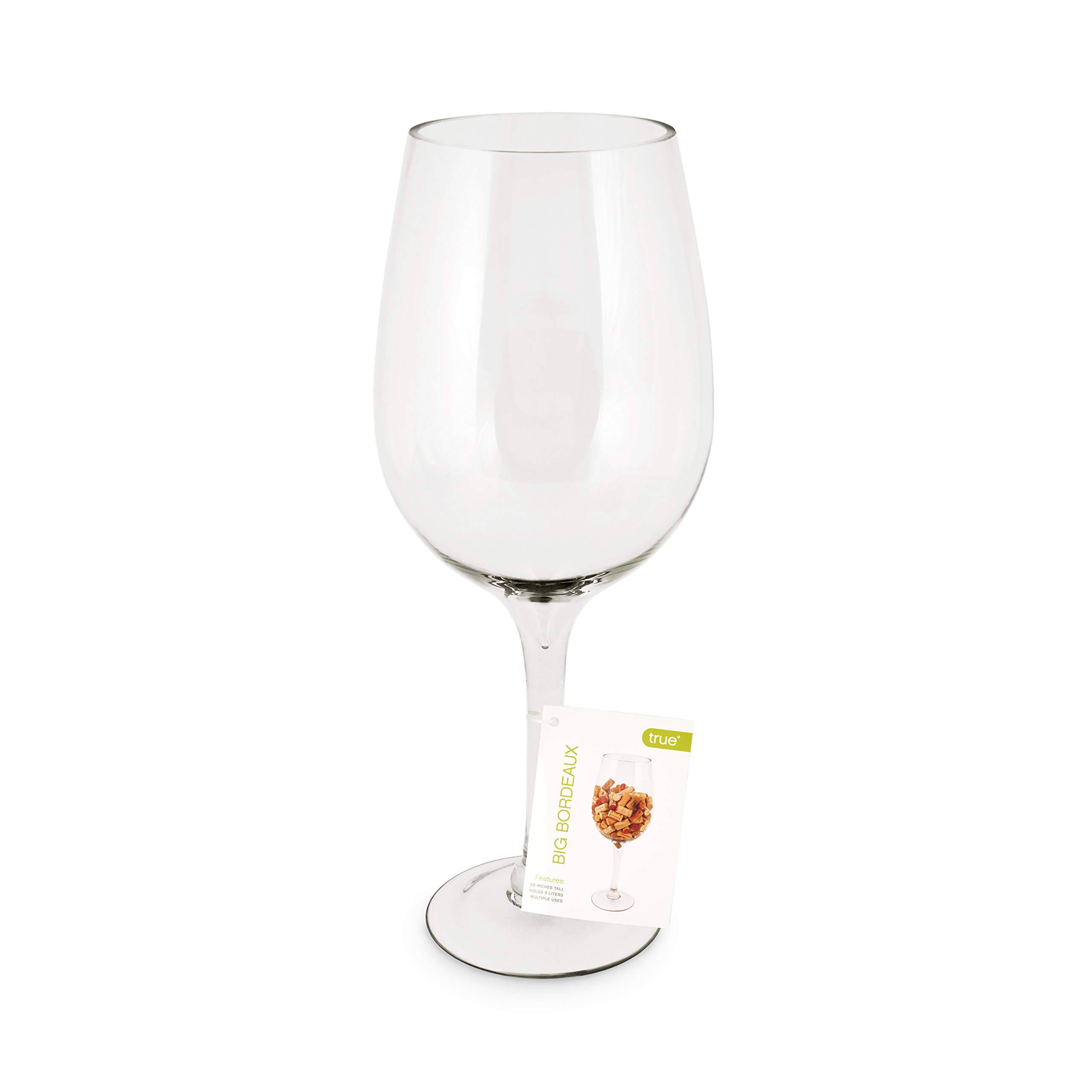 True Big Bordeaux Glass Bottle Giant Display Holder, Home Decor Accessory Gift, 1.5 gallon
