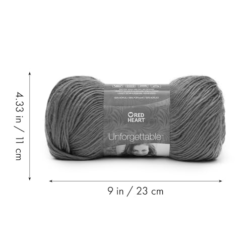 Red Heart Boutique Unforgettable Gotham Yarn - 3 Pack of 100g/3.5oz - Acrylic - 4 Medium (Worsted) - 270 Yards - Knitting/Crochet