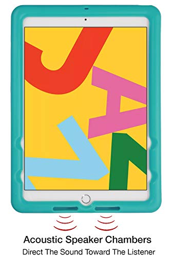 BobjGear Bobj Rugged Tablet Case for iPad 10.2 inch - 9th Gen (2021), 8th Gen (2020), 7th Gen (2019) Kid Friendly (Terrific Turquoise)