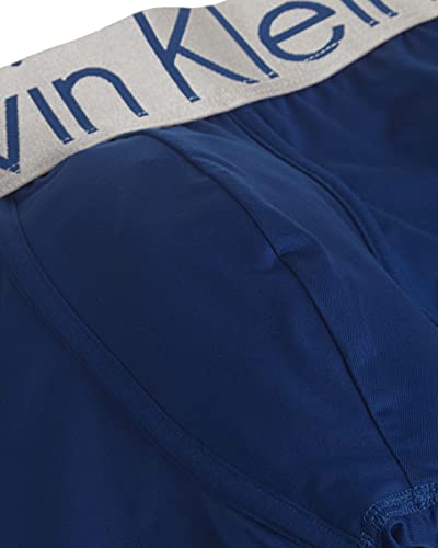 Calvin Klein Men's Steel Micro Boxer Briefs, dark midnight/mink/cobalt water, X-Large