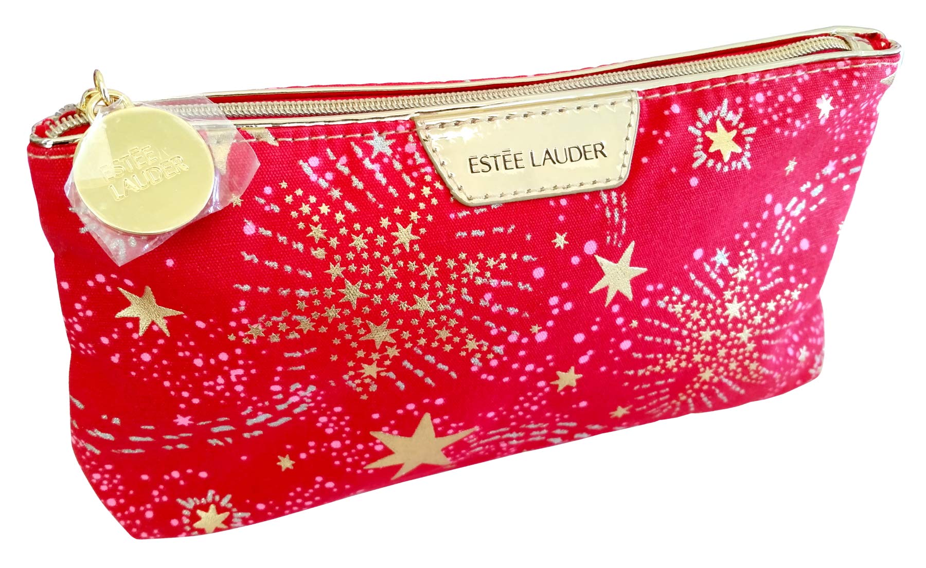 Designer Cosmetics Makeup Travel Bag (Zodiac/Horoscope Red Shooting Stars)