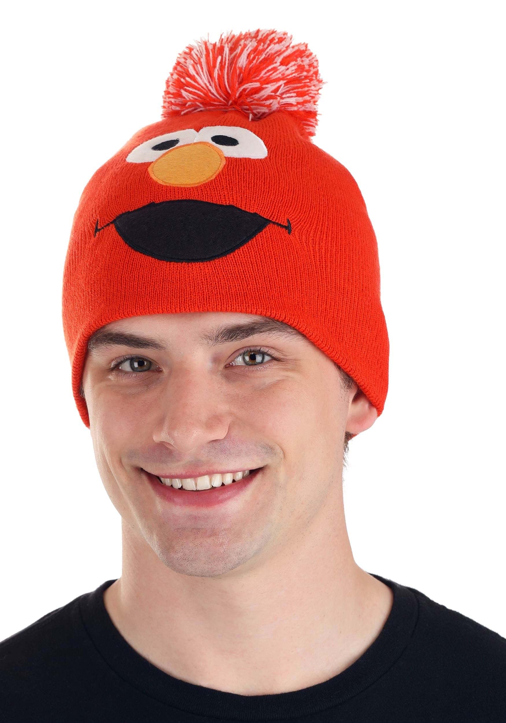 Adult Elmo Pom Winter Hat - ST Red