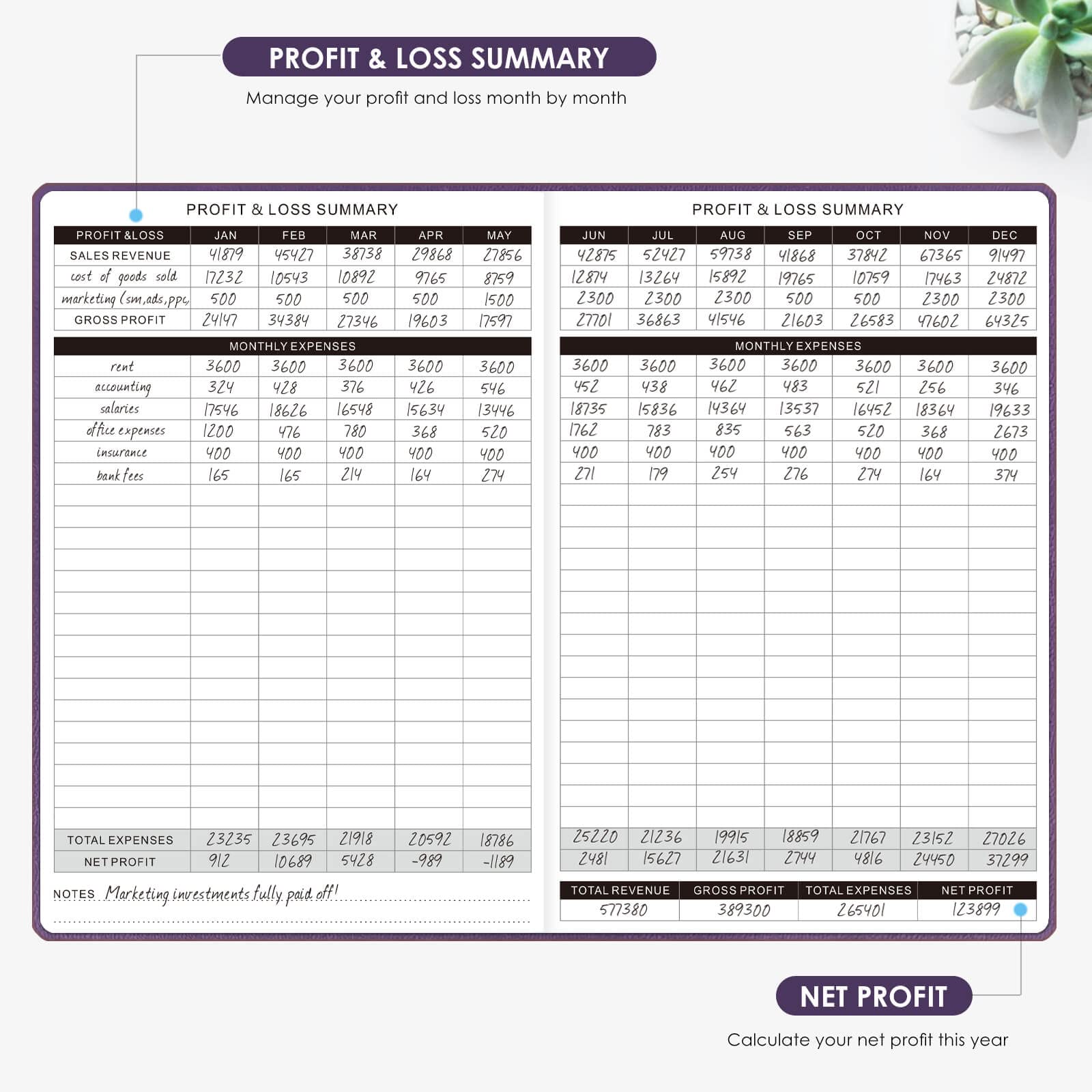 JXSELECT Elegant Income and Expense Tracker Notebook – Accounting Ledger Book for Small Business Owners – Income and Expense Log Book with – Undated Bookkeeping Record Book, 5.7″ x 8.5″ (Rose Gold)