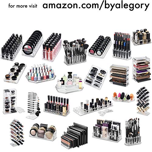 byAlegory (Set of 2) Acrylic Mini Perfume & Mini Scented Oils Organizer & Vanity Display 4 Tiers For Storing Mini, Travel Size, Rollerball Beauty Perfume Bottles - Clear