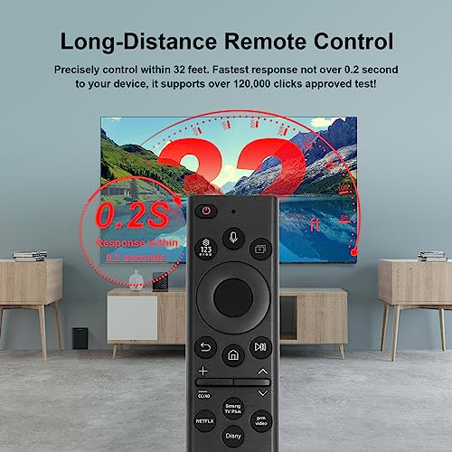 BN59-01385A Voice Remote Replacement for Samsung Smart TV Remote, Compatible with Smasung Frame TV Remote, for Most 2018 to 2023 Smasung Crystal UHD QLED The Frame QLED 4K 8K Smart TV