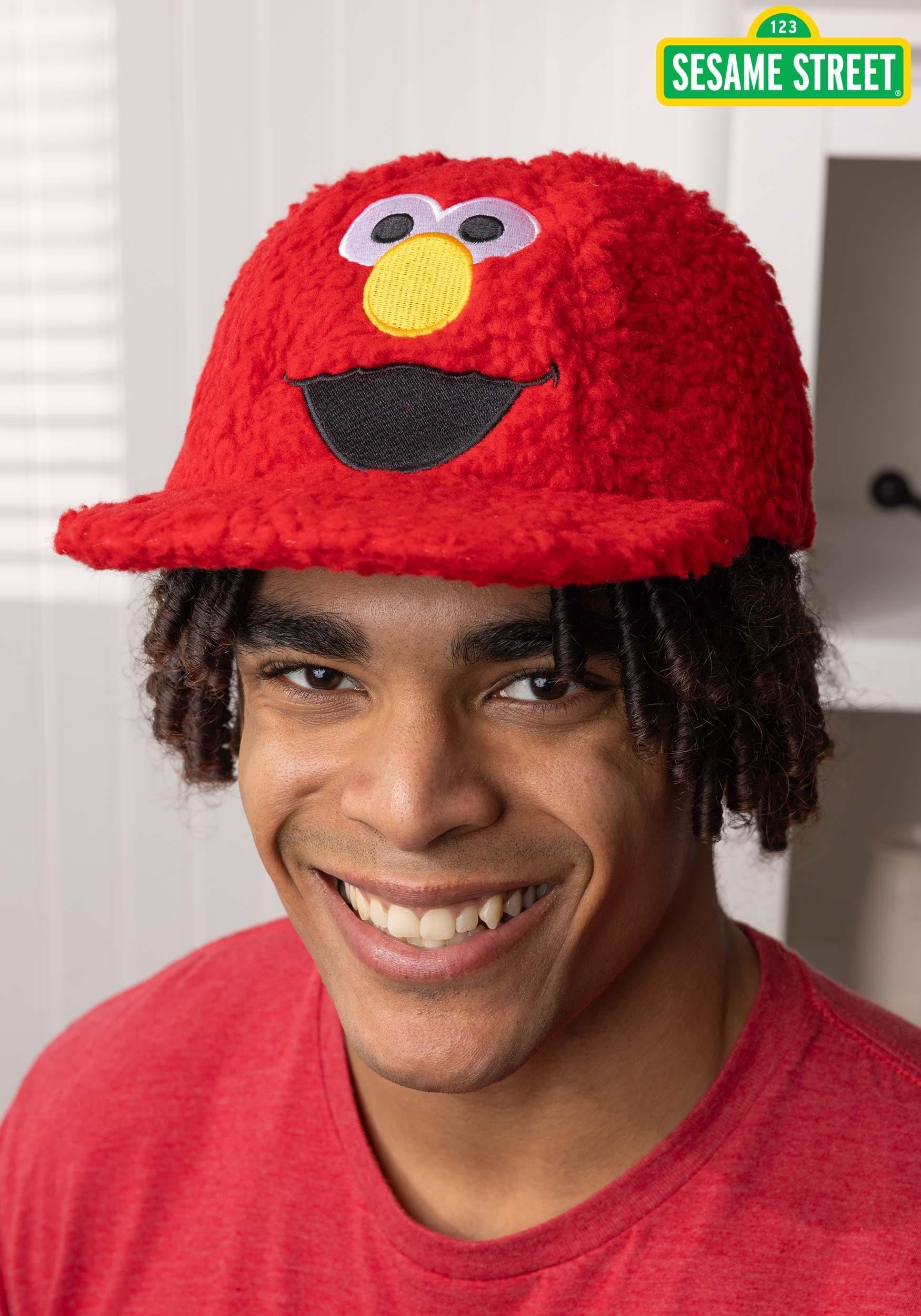 Fun Costumes Sesame Street Fuzzy Elmo Baseball Cap | One Size Fits Most Elmo Hats | Character Hat ST Red