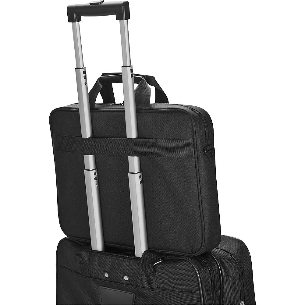 Targus Intellect Slim Slipcase Bag with Durable Water-Resistant Nylon, Two Large Exterior Pockets, Removable Shoulder Strap, Protective Sleeve for 12.1-Inch Laptop and Tablet, Black (TBT248US)