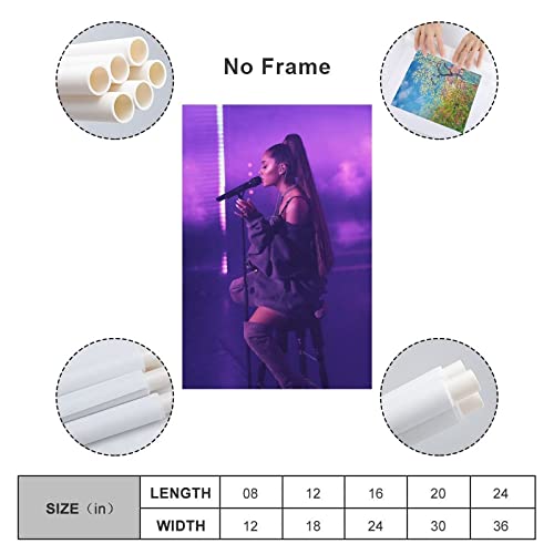 BIVEE Ariana Singer Grande Art Poster 08x12inch(20x30cm) Print Aesthetic Room Wall Decor for Family Bedroom Office Decorative Posters Gift Wall