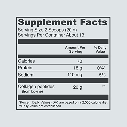 Vital Proteins Collagen Peptides Powder, Promotes Hair, Nail, Skin, Bone and Joint Health, Unflavored 9.33 OZ