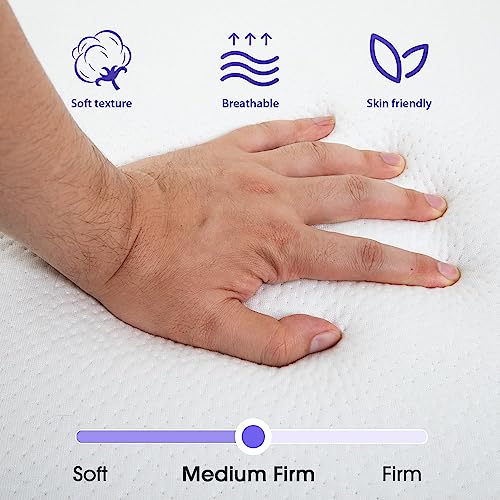Small Folding Mattress, 4 inch Twin Mattress with Breathable & Washable Cover, Trifold Mattress for Camping, Guest, Floor RV, CertiPUR-US Certified, Foldable Mattress - 75" x 25" x 4" (Small Twin)