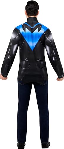 Rubies Men's DC Gotham Knights Nightwing Costume Top, As Shown, Large