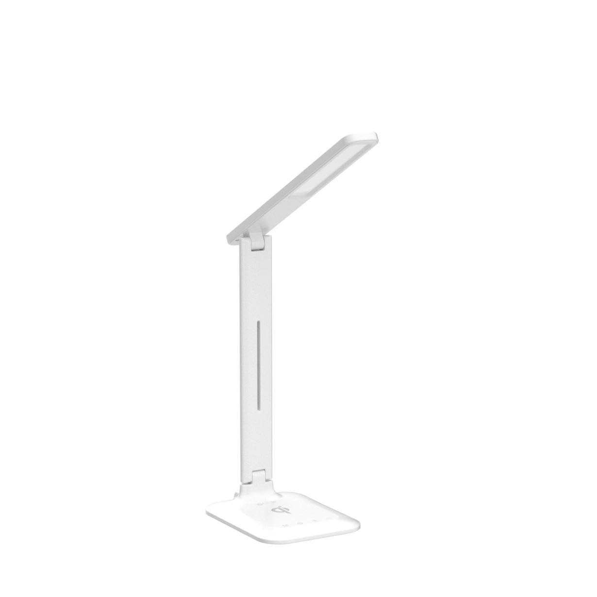 OttLite Charge Up LED Desk Lamp with Wireless Qi Charging & USB Charging Port, with ClearSun LED Technology - Adjustable Neck, 3 Color Temperature Modes, Reduces Eyestrain - Travel-Friendly Task Lamp