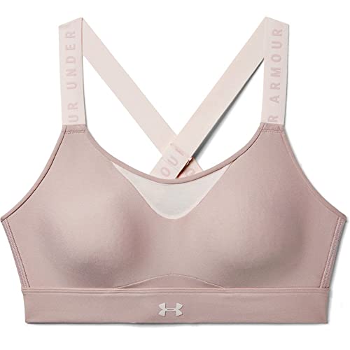 Under Armour Women's Limitless High Sports Bra , Dash Pink (667)/French Gray , Large