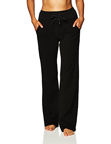 Calvin Klein Women's Premium Performance Thermal Wide Leg Pant, Black, X-Large