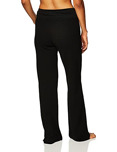 Calvin Klein Women's Premium Performance Thermal Wide Leg Pant, Black, X-Large