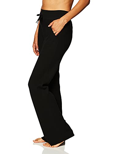 Calvin Klein Women's Premium Performance Thermal Wide Leg Pant, Black, X-Large