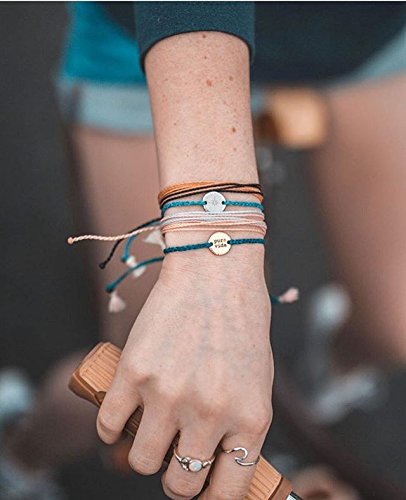 Pura Vida Sunset Bracelet - Iron-Coated Copper Charm, Adjustable Band - 100% Waterproof