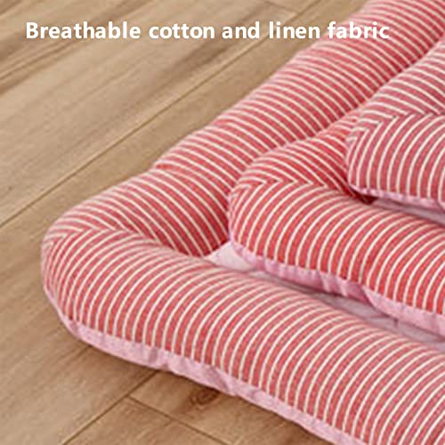 Dog Bed Mat - Soft Crate Mat with Anti-Slip - Pet Mattress for Dog/Cat Sleeping/2183 (Color : Pink)