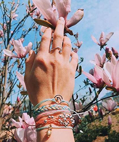 Pura Vida Sunset Bracelet - Iron-Coated Copper Charm, Adjustable Band - 100% Waterproof