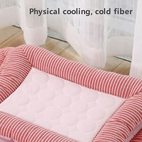 Dog Bed Mat - Soft Crate Mat with Anti-Slip - Pet Mattress for Dog/Cat Sleeping/2183 (Color : Pink)