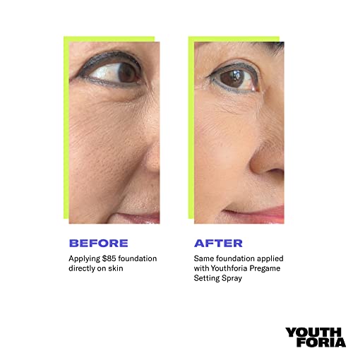 Youthforia Pregame Setting Spray, Daily Skin Moisturizing Mist, Extends Wear of Makeup & Creates A Soft-Radiant Finish, Vegan & Cruelty-Free