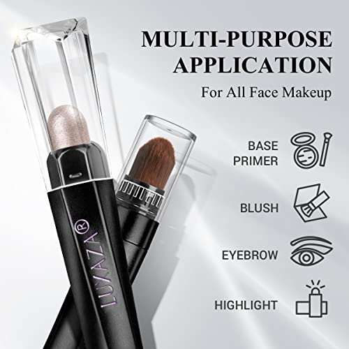LUXAZA 6PCS Eyeshadow Stick Set, Shimmer And Metallic Cream Eyeshadow Pencil Crayon Makeup,Smudge-proof & Waterproof Eye Brightener Highlighter Stick Makeup Sets,Long Lasting Eye Pencil
