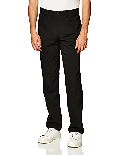 Calvin Klein Men Move 365 Stretch Slim Fit Wrinkle Resistant Tech Woven Pant, Black, 32x32