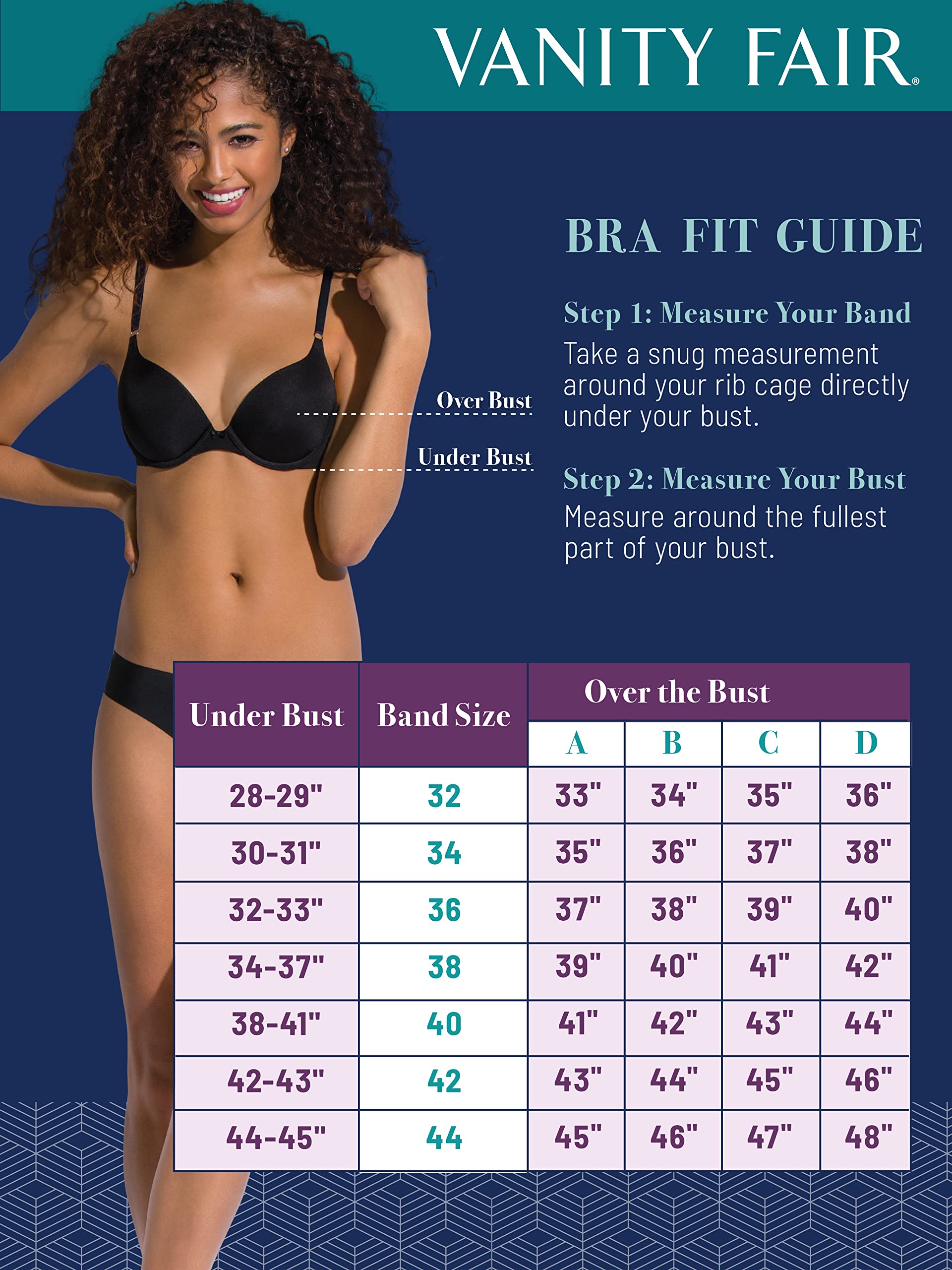 Vanity Fair Ego Boost, Adds Up to One Full Cup Size, Underwire Push Up Bras for Women, Tenderness Jacquard, 38B
