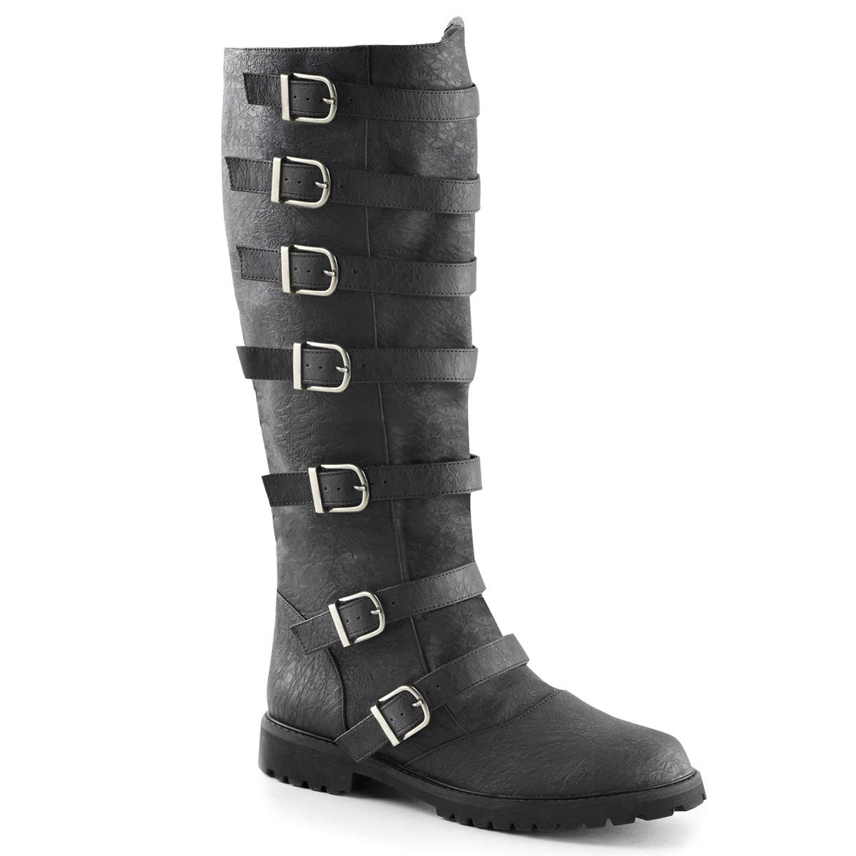 Funtasma Men's Gotham-110, Black Distressed Polyurethane, Small/8-9 M US