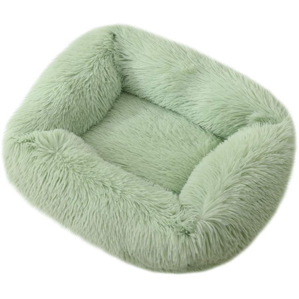 La La Pet® Donut Dog Cat Bed Cozy Cave Pet Bed Burrow Dog Bed Calming Cuddler Self-Warming Pet Bed Soft Plush Pet Cushion Improved Sleep for Cats Small Medium Dogs Green S