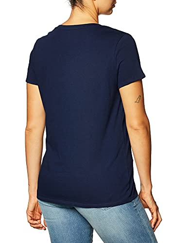 Calvin Klein Women's Short Sleeve V-Neck T-Shirt, Nu Navy, Small