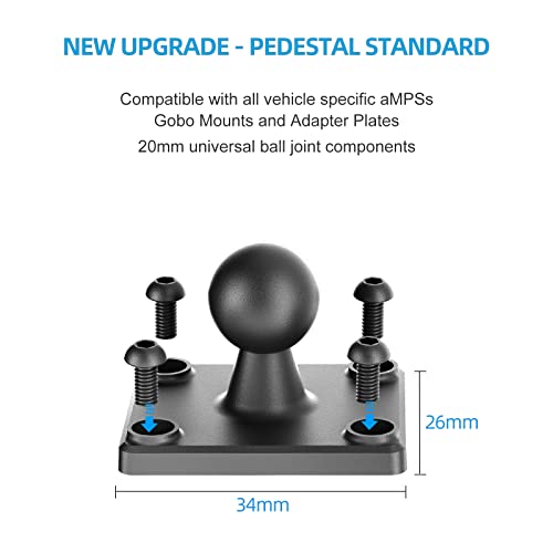 OHLPRO Heavy Duty Drill Base Tablet Holder Car Mount Dashboard for iPad/iPad Mini Samsung Galaxy (All 7" - 11.5") Tablets, ipad Mount for Desks,Cars, Great for Wall, Truck, Commercial Vehicles Dash