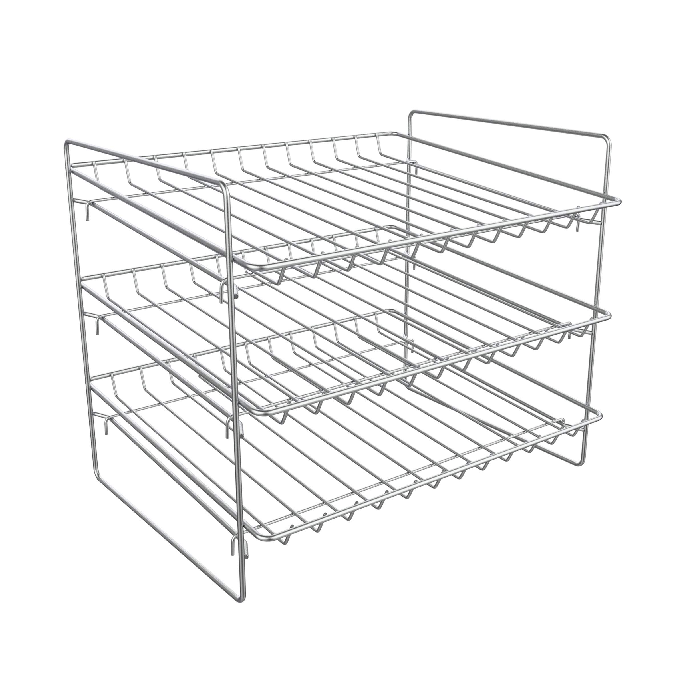 Lavish Home 3-Tier Can Dispenser-Organizer Holds 36 Standard Jars, Food or Soda Cans-For Kitchen Pantry, Countertops, Cabinets, Fridge-Storage Rack