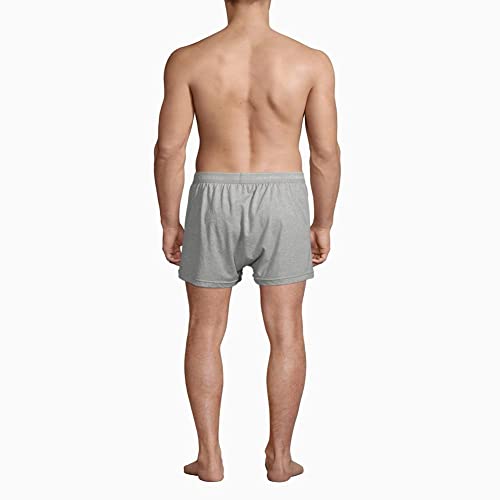 Calvin Klein Men's Cotton Classics 3-Pack Knit Boxer, Black, Grey Heather, White, M