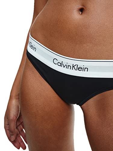 Calvin Klein Women's XS-XL Modern Cotton Thong Panty, Black, Small